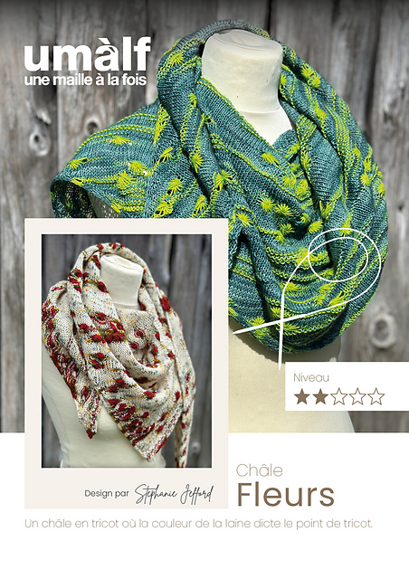 Ravelry: Châle Fleurs pattern by Stéphanie Jefford