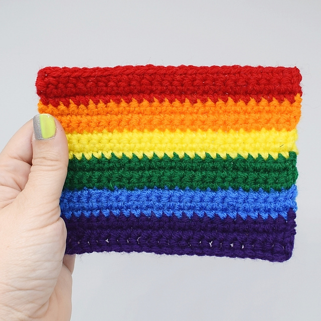 Ravelry: Mini Rainbow Pride Flag Six Stripe pattern by Carly Arnold