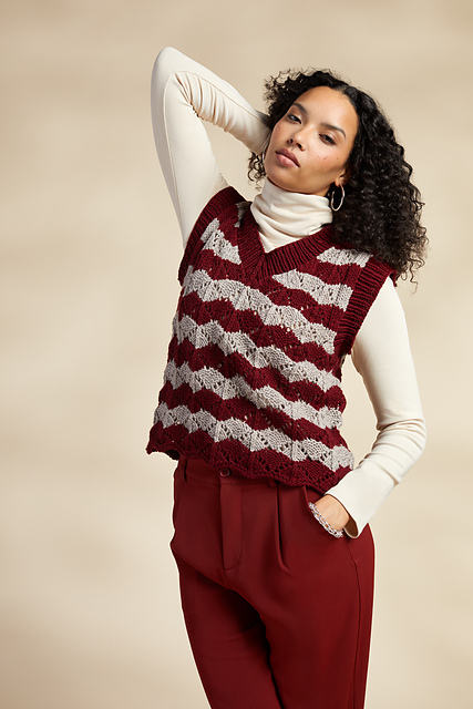 Ravelry: Emma Vest in Fonty Mongolia 5 pattern by Rachel Brockman