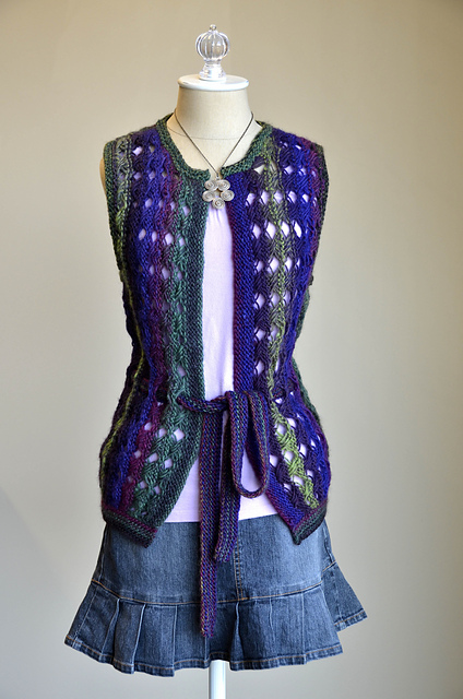 Ravelry: Cross the Night Sky Vest pattern by Sandy Huff