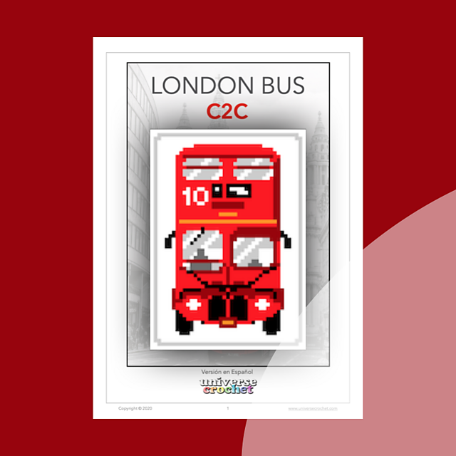 Ravelry: London Bus C2C pattern by José M. Esteban