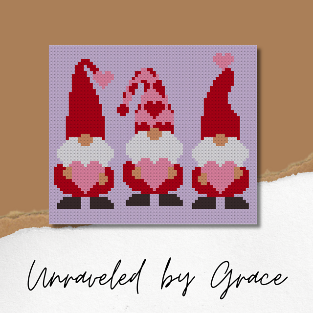 Ravelry: Be My Gnomeo Valentine C2C Blanket pattern by Jess Schloemer