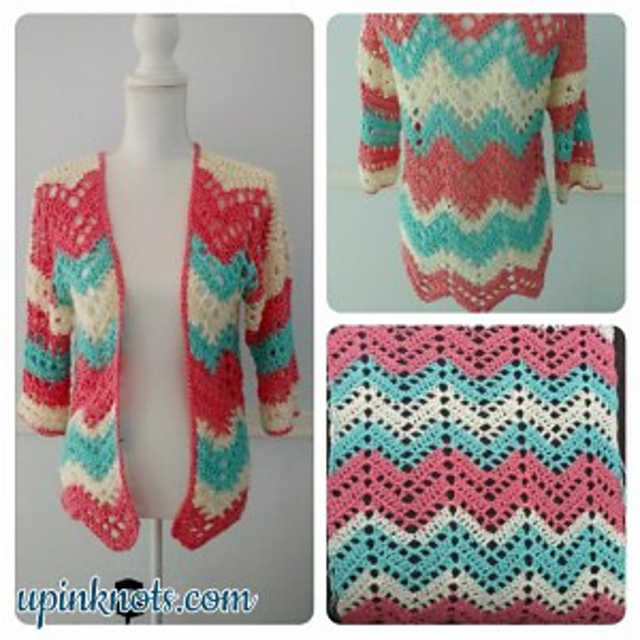 Ravelry: Snapdragon Chevron Cardigan pattern by Up In Knots Designs