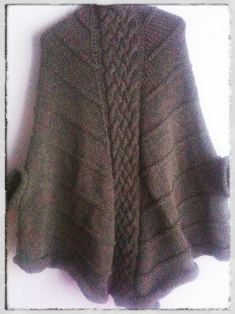 Ravelry: Cable poncho pattern by Valentina Fontanarosa