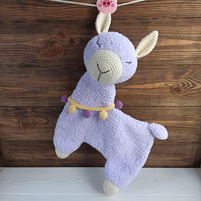 Ravelry: Sleeping Lama Baby Lovey pattern by Valerie Burova