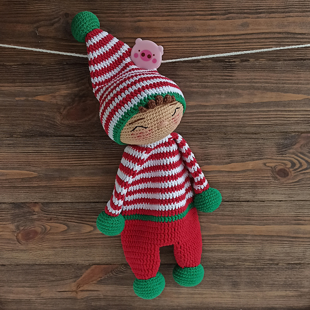 Ravelry: Christmas Elf Baby Lovey pattern by Valerie Burova
