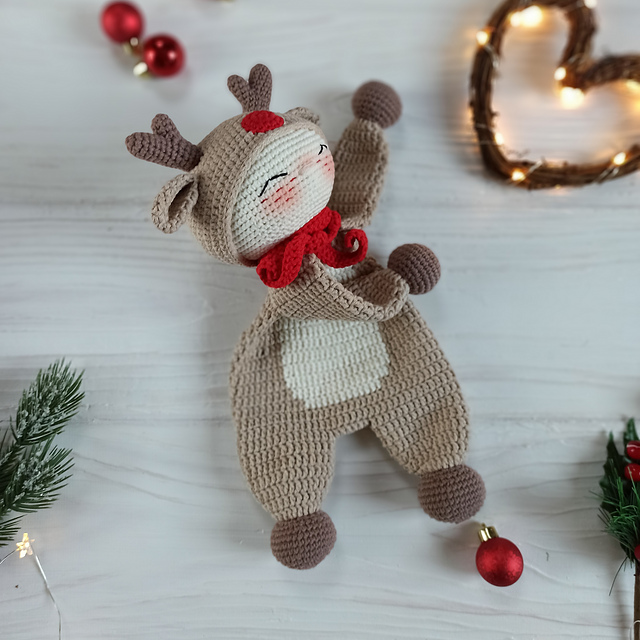 Ravelry: Reindeer Baby Lovey pattern by Valerie Burova