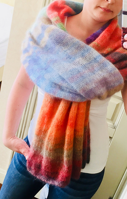 Ravelry: Rainbow scarf pattern by Maria Shapiro