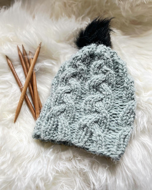 Ravelry: Bulky Cable Braid Hat pattern by Erika Eckstrom