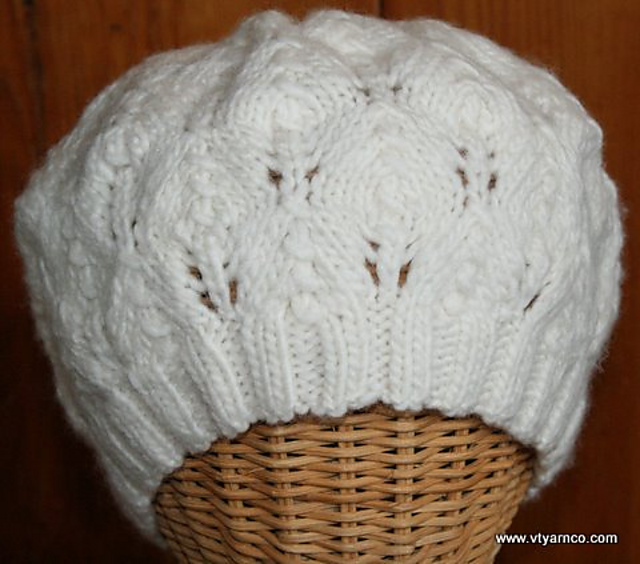 Ravelry: Fir Cone Lace Beret pattern by Caroline Herzog