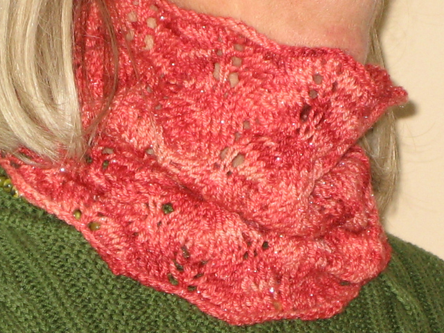Ravelry: Fir Cone Lace Cowl pattern by Caroline Herzog