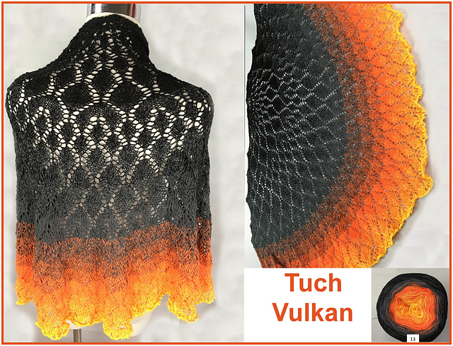 Ravelry: Tuch Vulkan pattern by Veronika Hug (Woolly Hugs)