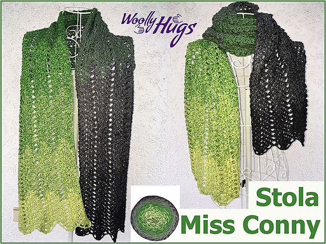 Ravelry: Stola Miss Conny pattern by Veronika Hug (Woolly Hugs)