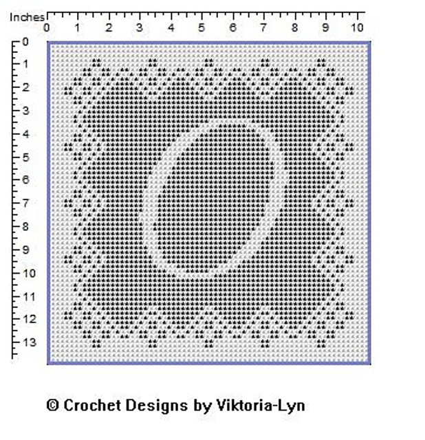 Ravelry: Filet crochet letter "O" pattern by Viktoria-Lyn