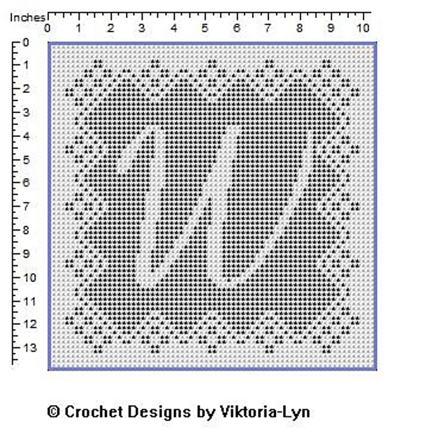 Ravelry: Filet crochet letter "W" pattern by Viktoria-Lyn