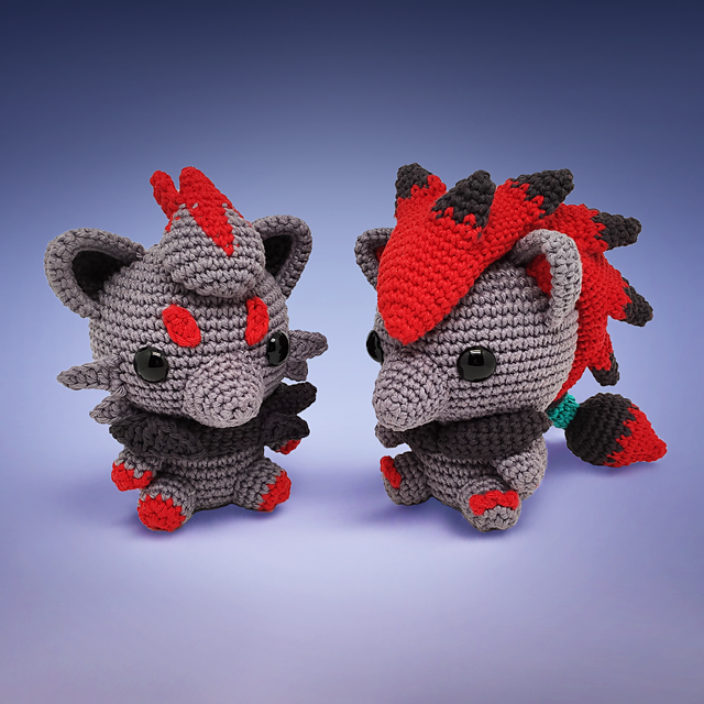 Ravelry: Zorua & Zoroark pattern by Erin Kim