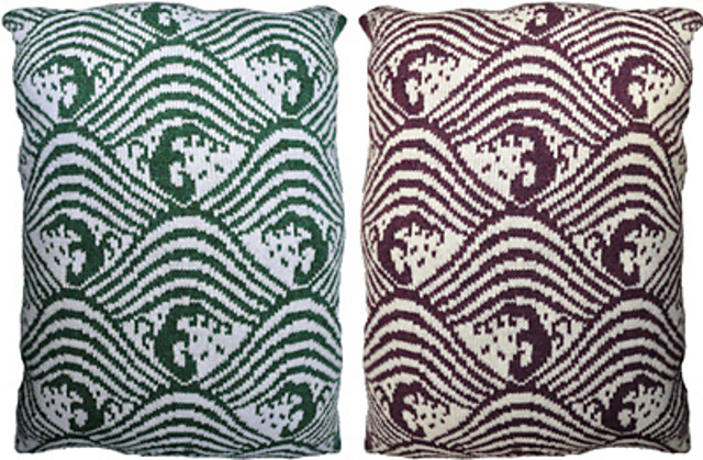 Ravelry: Japanese Wave Cushion/Scarf pattern by Violet Green