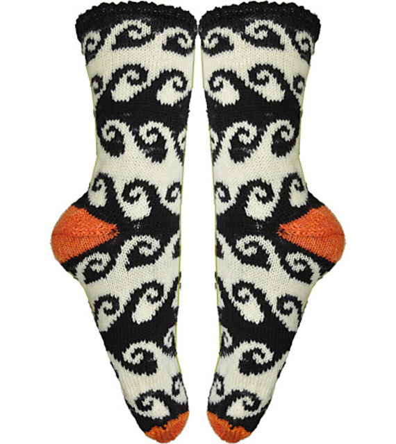 Ravelry: Rolling Waves Socks pattern by Violet Green