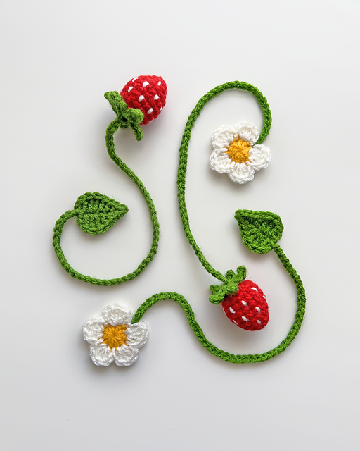 Ravelry: Strawberry Bookmark Set pattern by Joey Diehl