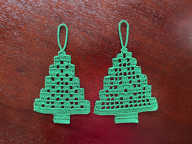 Ravelry: Filet Tree Ornaments pattern by Irina Eccles