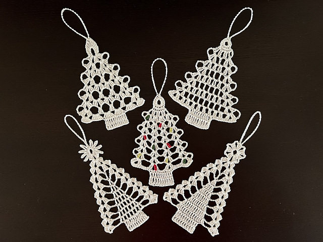 Ravelry: Five Christmas Tree Ornaments pattern by Irina Eccles