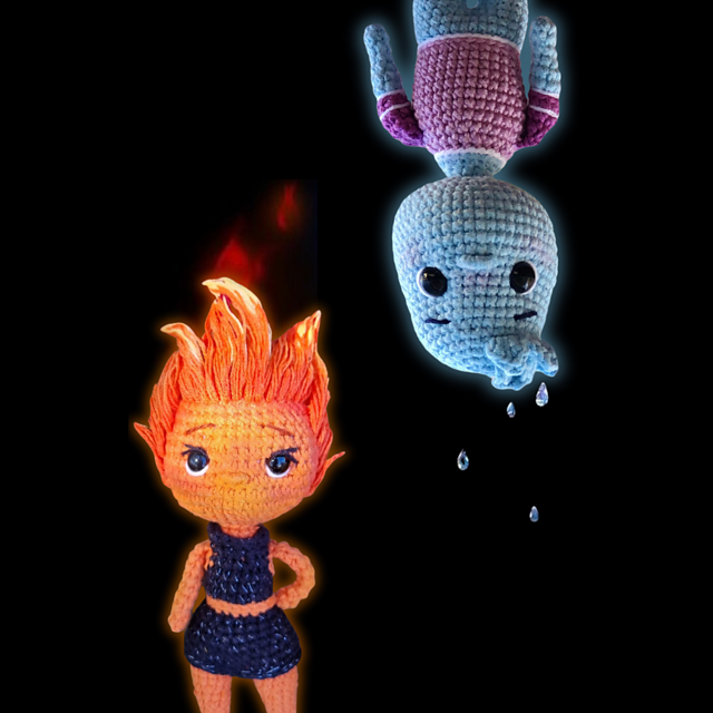 Ravelry: Ember and Wade Elemental Amigurumi pattern by Karolina Alvarenga