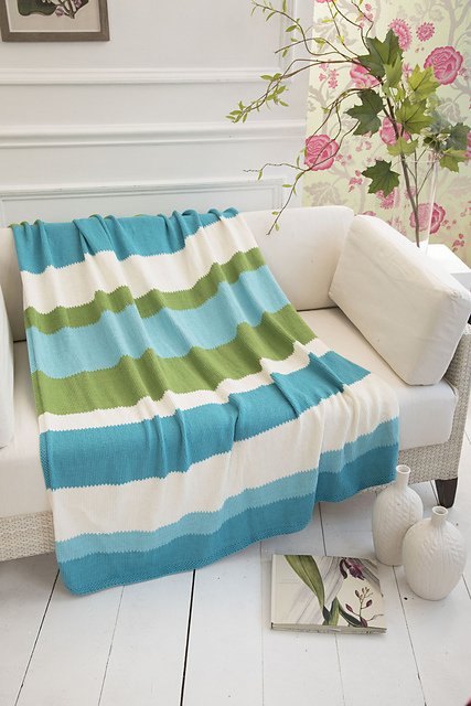 Ravelry: #11 Striped Throw pattern by Sandi Prosser