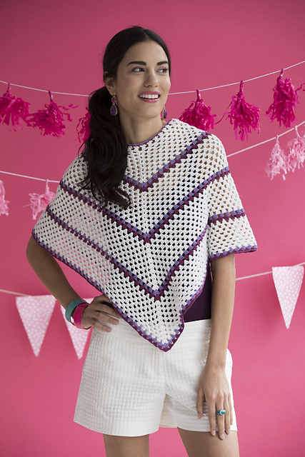 Ravelry: #28 Triangle Poncho pattern by Cleo Malone