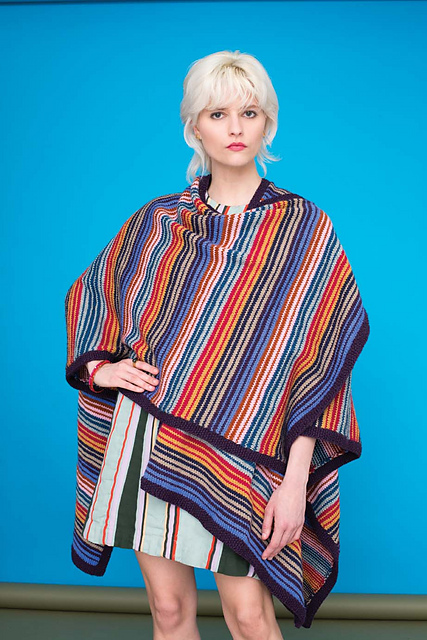 Ravelry: #15 Striped Ruana pattern by Kaffe Fassett