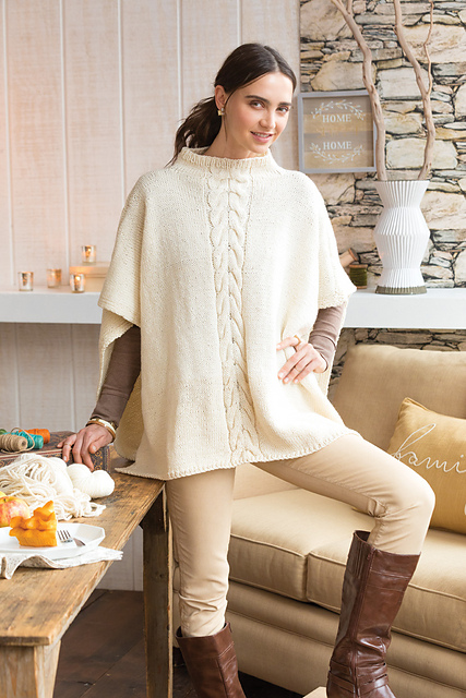 Ravelry: #06 Cabled Poncho pattern by Cheryl Murray