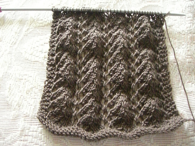 Ravelry: Vonraveller's Strangling Vines Lace Scarf in Brown