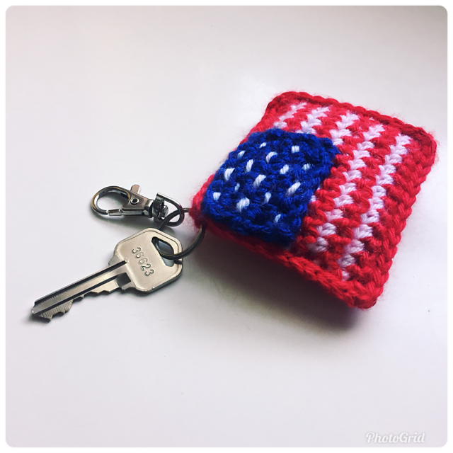 Ravelry: USA Flag Key Chain pattern by Marie-Eve Lafleur (WonderLaine)