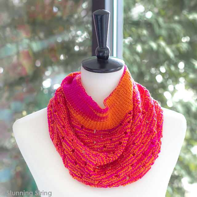 Ravelry: 1 skein Tropical Sunset Snood pattern by Cindy Garland