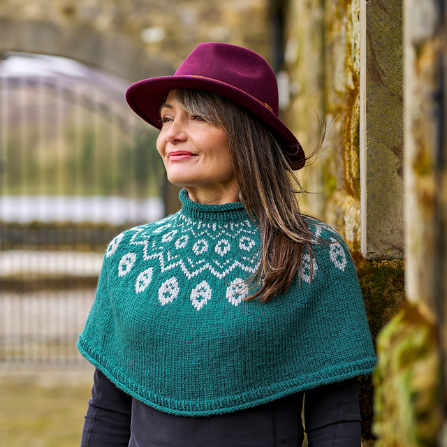 Ravelry: Keira Colourwork Capelet pattern by Sarah Hatton