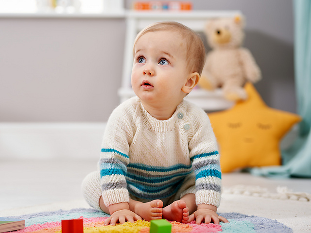 Ravelry: Peek-A-Boo Cardigan, Jumper and Pants pattern by Jenny Watson