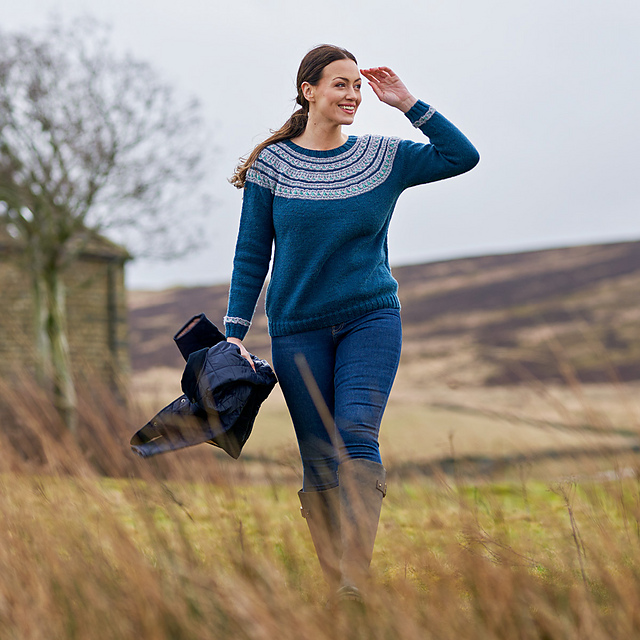 Ravelry: Adele Women's Slipstitch Yoke Jumper pattern by Sarah Hatton