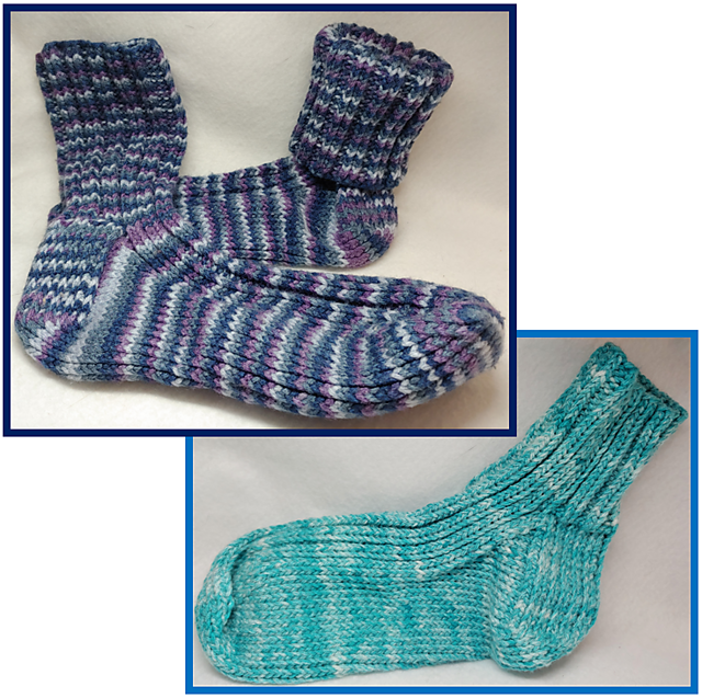 Ravelry: No Math Ribbed Sock Adult L pattern by Nicole Whipple