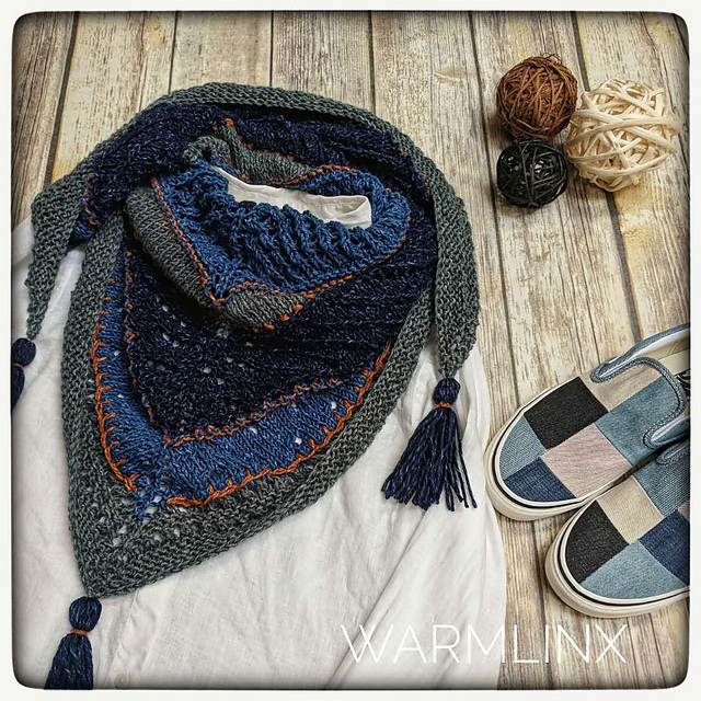 Ravelry: Denim Patchwork Scarf pattern by Weiyan Huang