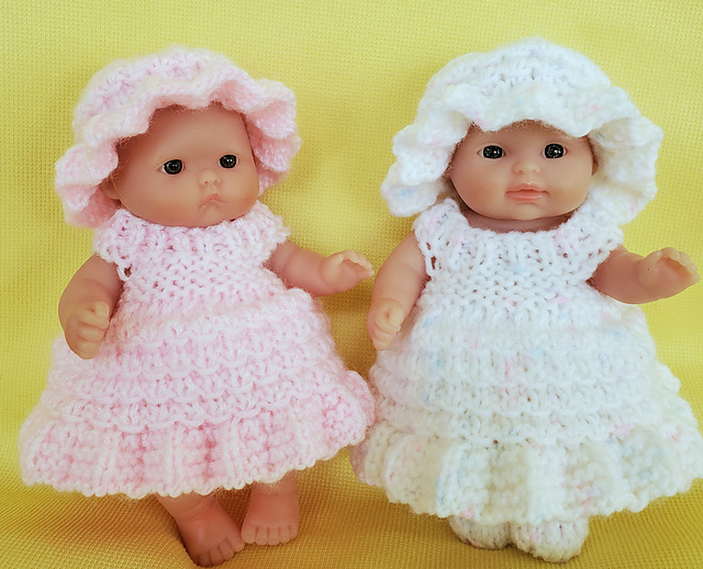 Ravelry: Ruffle Dress Set baby doll pattern by WeGirls