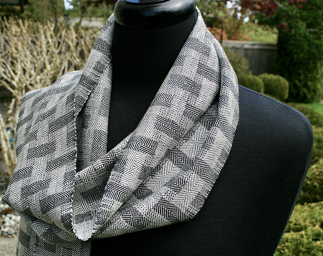 Ravelry: Weever's Basket Weave & Goose Eye Twill Silk Scarves