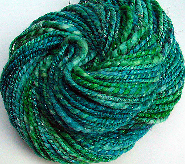 Ravelry: Weird&Twisted Handspun Silk & Wool ArtYarn w/Beads