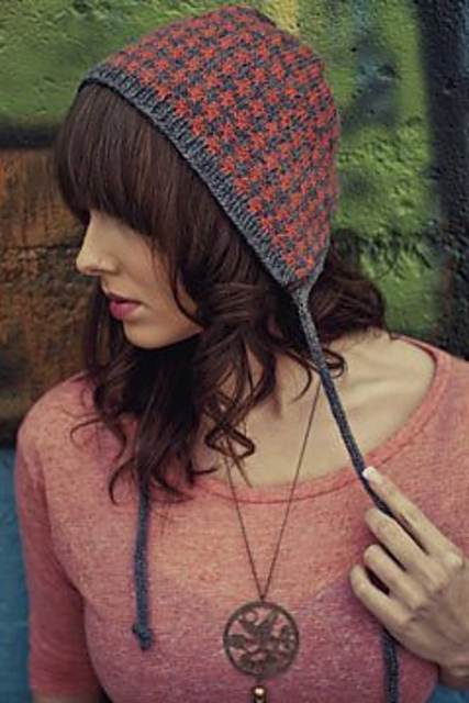 Ravelry: Houndstooth Bonnet pattern by Wendy Bernard