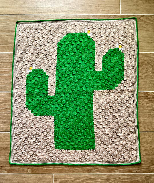 Ravelry: C2C Cactus Flower Baby Blanket pattern by Wendy L Hamilton