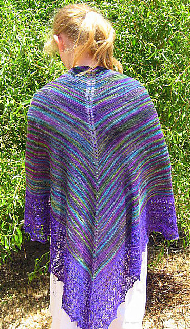 Ravelry: Multi Colored Sock Yarn Shawl pattern by Wendy McDonnell