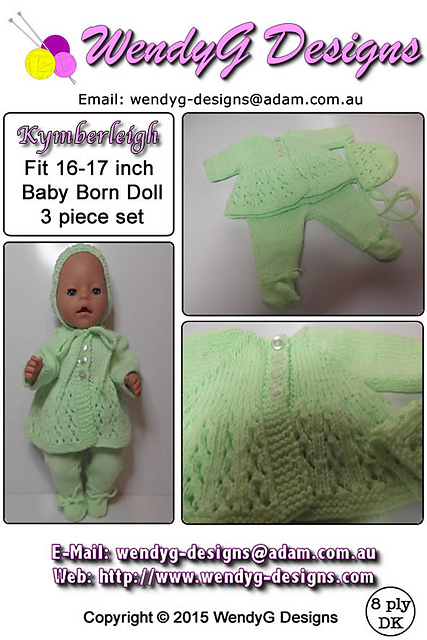 Ravelry: Kymberleigh for baby born and similar size dolls pattern by ...