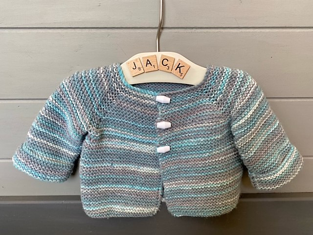 Ravelry: Simple Baby Garter Sitch Jacket pattern by Rhona Larkin