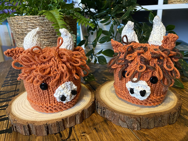Ravelry: Highland Cow Chocolate Orange Cover pattern by Rhona Larkin