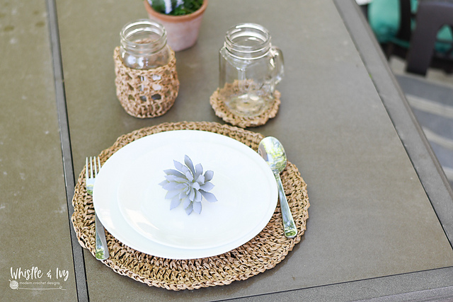 Ravelry: Raffia Placemat Table Set pattern by Bethany Dearden