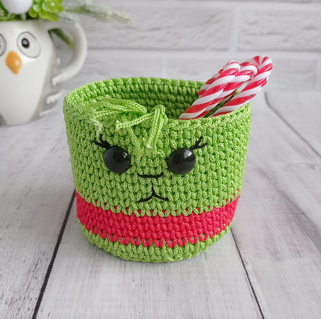 Ravelry: Grinch basket pattern by Hanna Kasatkina