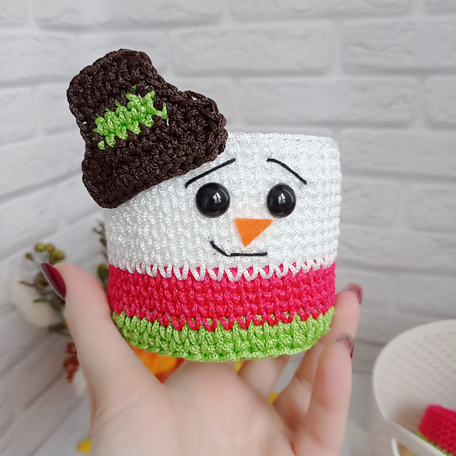 Ravelry: Snowman basket pattern by Hanna Kasatkina